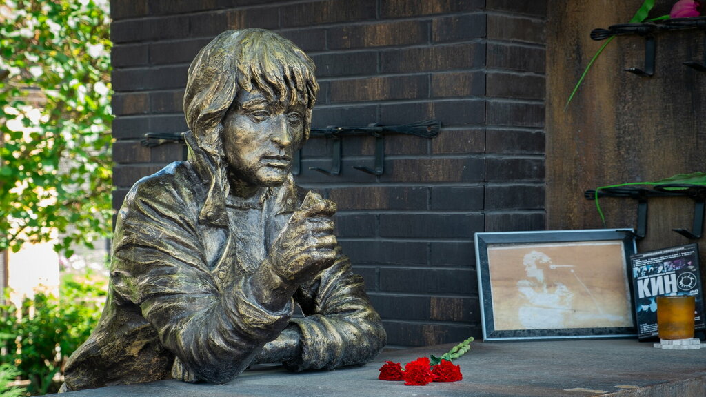 Dekorasyon ve süsleme, onur panosu Виктор Цой, Novosibirsk, foto