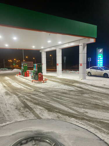 Benzin istasyonu Mustang, Kırım Cumhuriyeti, foto