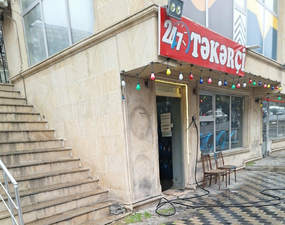 Oto lastik tamiri Təkərçi, Bakü, foto
