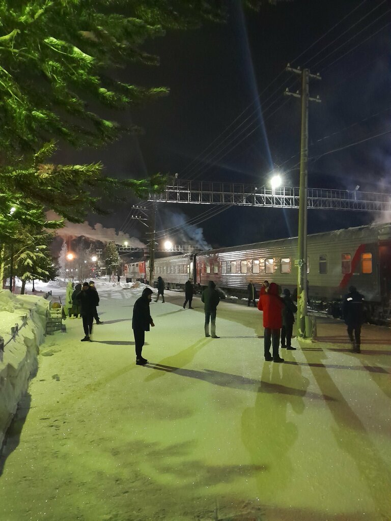 Tren garları Vokzal stantsii Noyabrsk 1, Yamal‑Nenets Özerk Bölgesi, foto