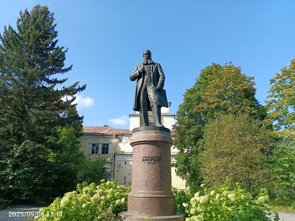 Anıt, heykel В.В. Докучаев, Puşkin, foto