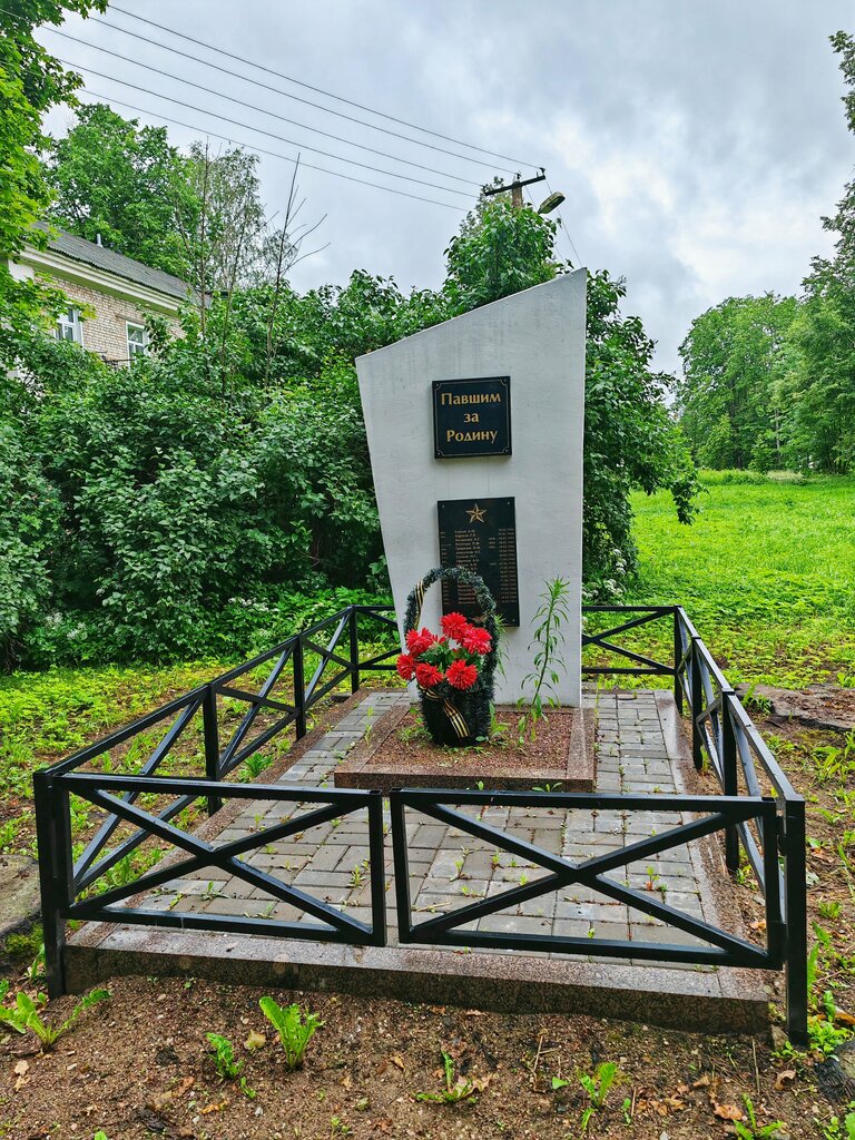 Anıt, heykel Братская могила погибших бойцов РККА, Novgorodskaya oblastı, foto