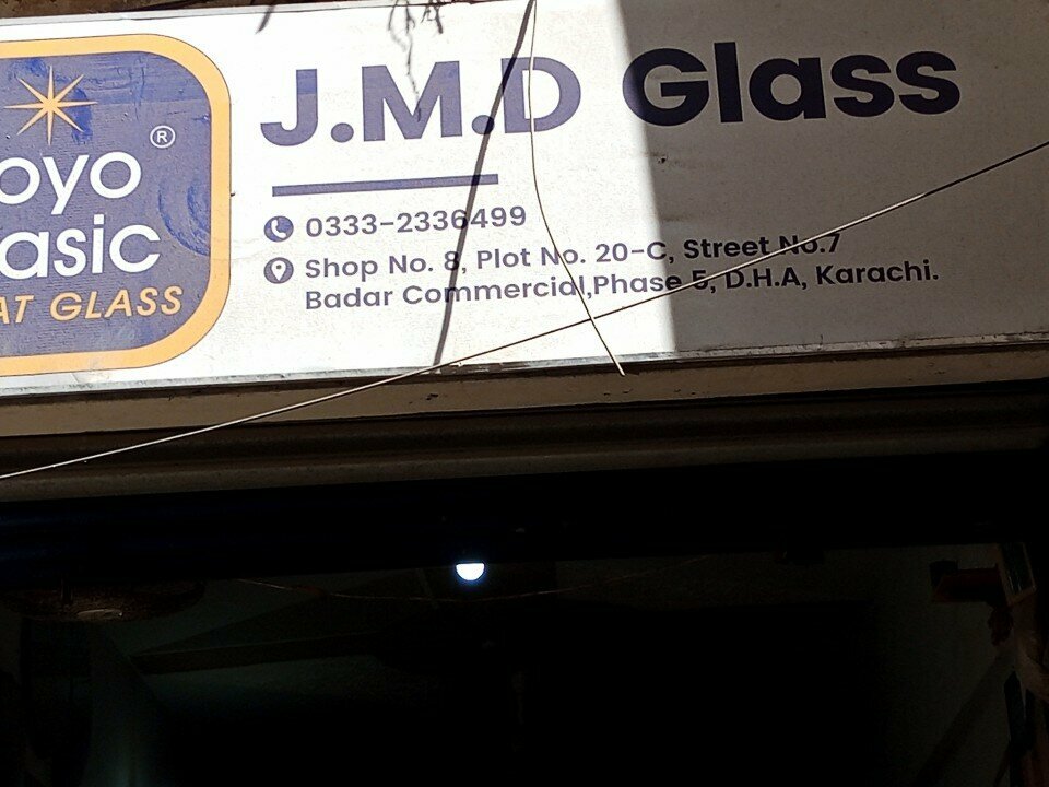 Cam ve cam ürün üreticisi J. M D, Karaçi, foto