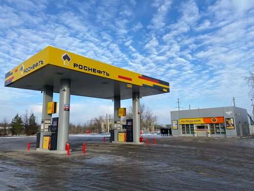 Benzin istasyonu Rosneft, Saratovskaya oblastı, foto