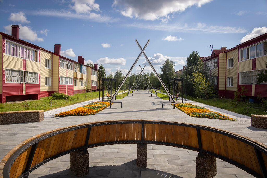 Kültür ve eğlence parkları сквер 90-летия Пуровского района, Yamal‑Nenets Özerk Bölgesi, foto