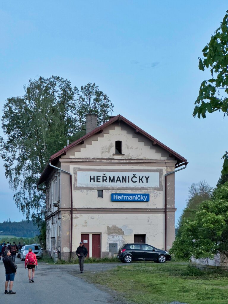 Tren istasyonu Heřmaničky, Orta Bohemya Bölgesi, foto