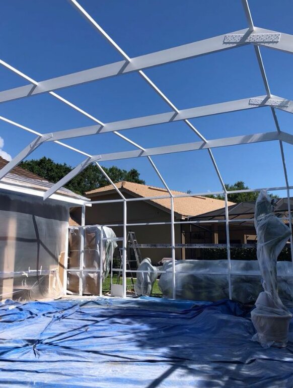 i̇nşaat konstrüksiyonları Modern Pool Cage Painting LLC, Florida Eyaleti, foto