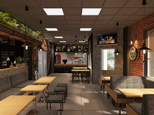 Burger Club (Sovetskaya Street No:26, Urban-type Settlement of Mikhnevo, Russian Federation), fast food