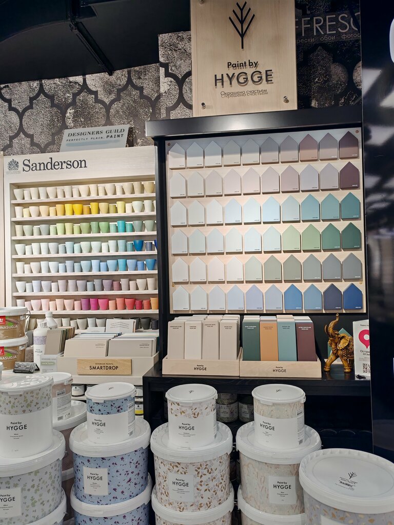 Boya ve cila malzemeleri üretim ve satış yerleri Paint Hygge, Moskova, foto