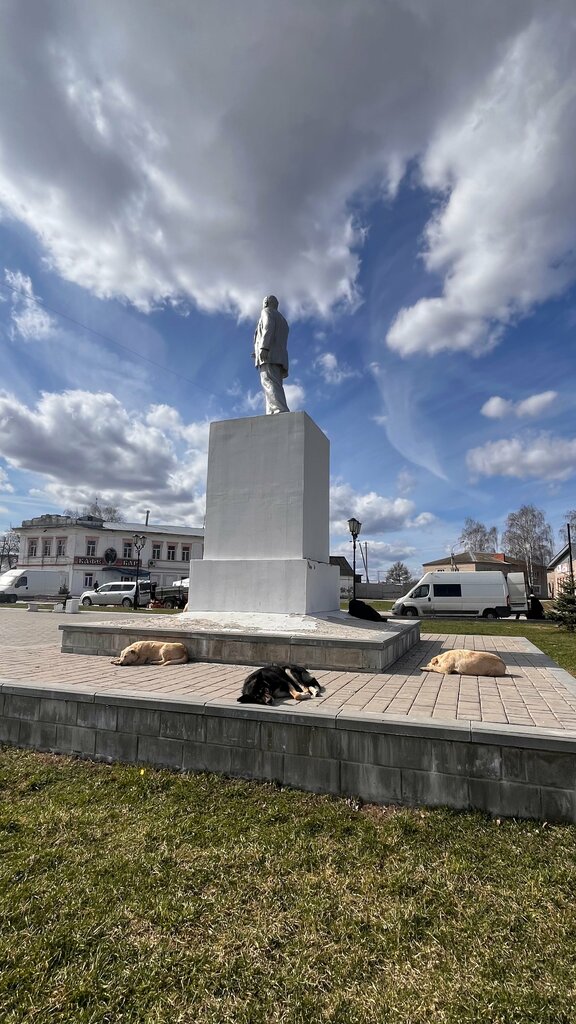 Anıt, heykel В.И. Ленин, Riazanskaya oblastı, foto