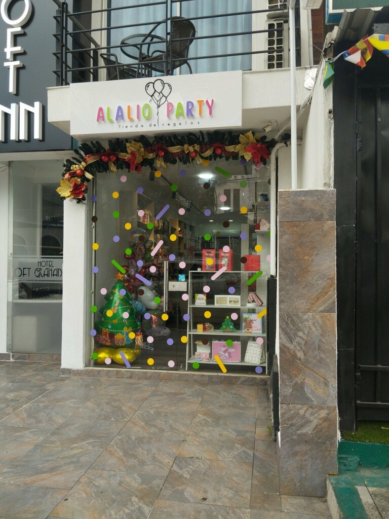 Kutlama ürünleri Alalio party, Cali, foto