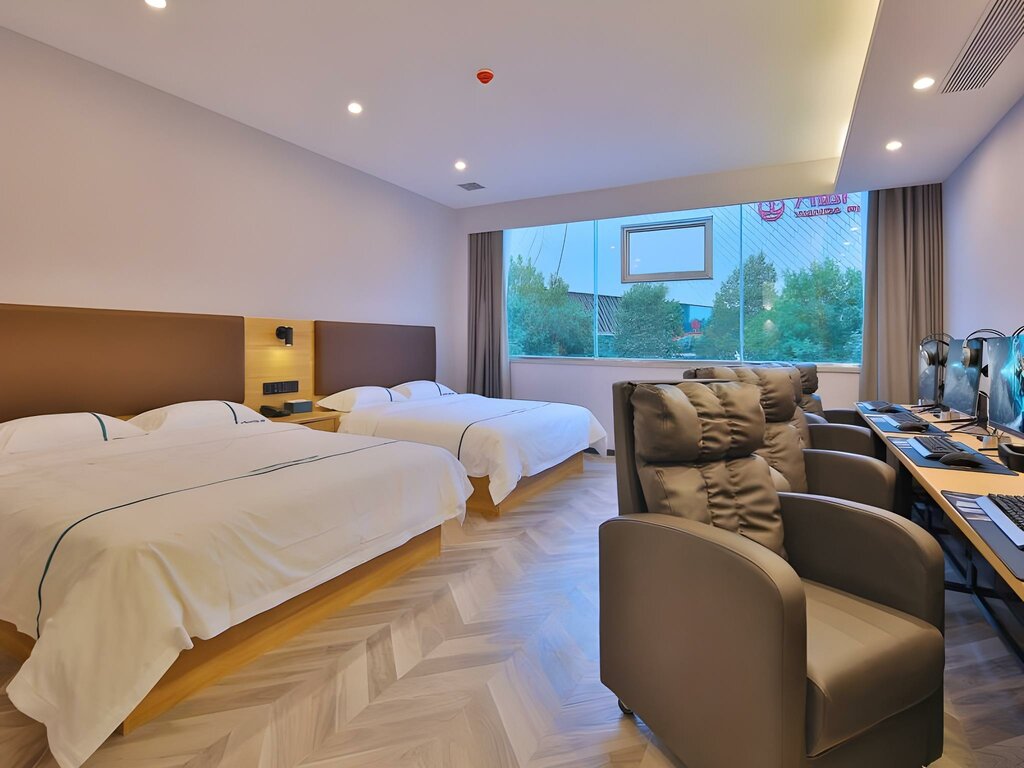 Otel GreenTree Esports Hotel Qingdao Licang District Wanda, Cindao, foto