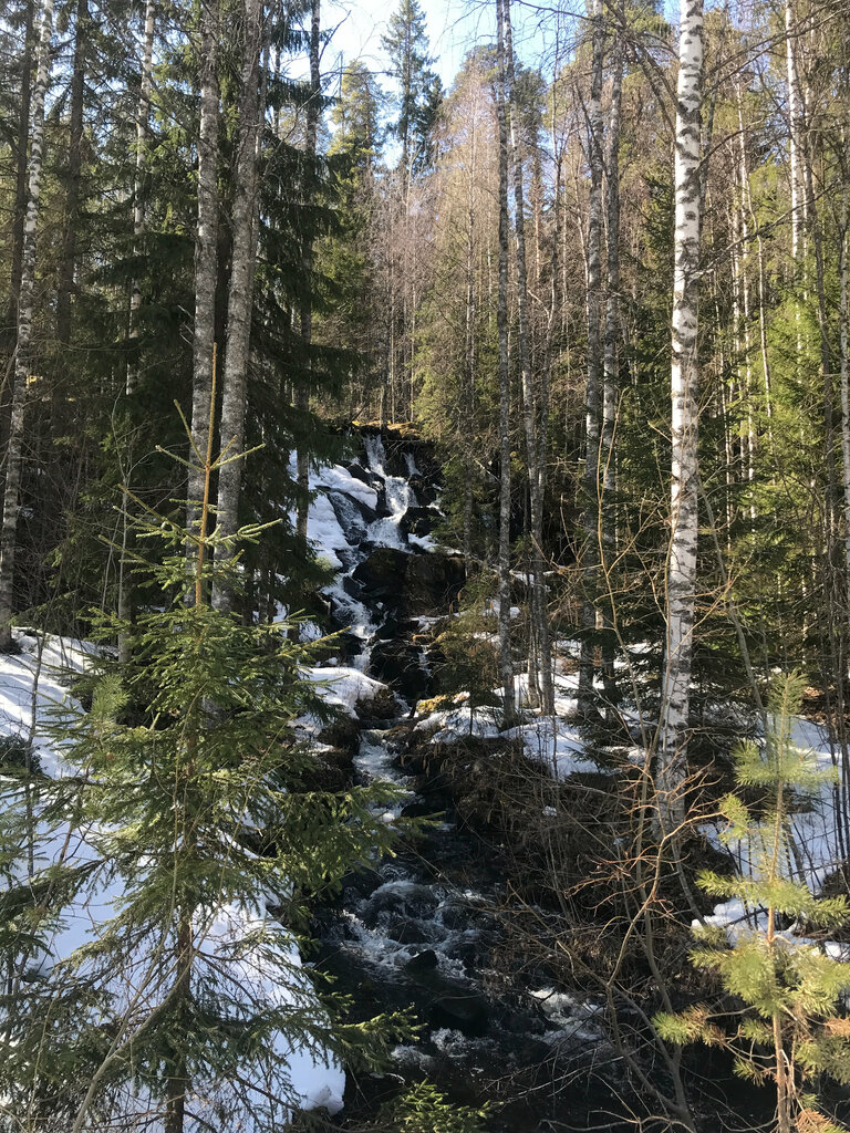 Şelale Waterfall, Karelya, foto
