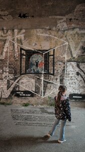 Не все дома (Kolarceva Street No:9), sokak sanatı  Belgrad'dan