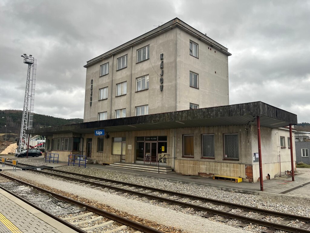 Tren istasyonu Kajov, Güney Bohemya Bölgesi, foto