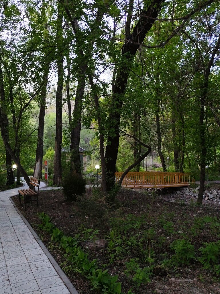 Yol kenarı dinlenme alanı Kosem, Zhetysu ili, foto