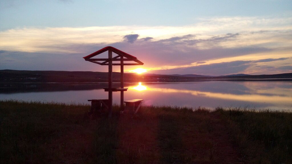 Resort oteller, tesisler База отдыха Южный берег озеро Тус Хакасия, Hakasya, foto