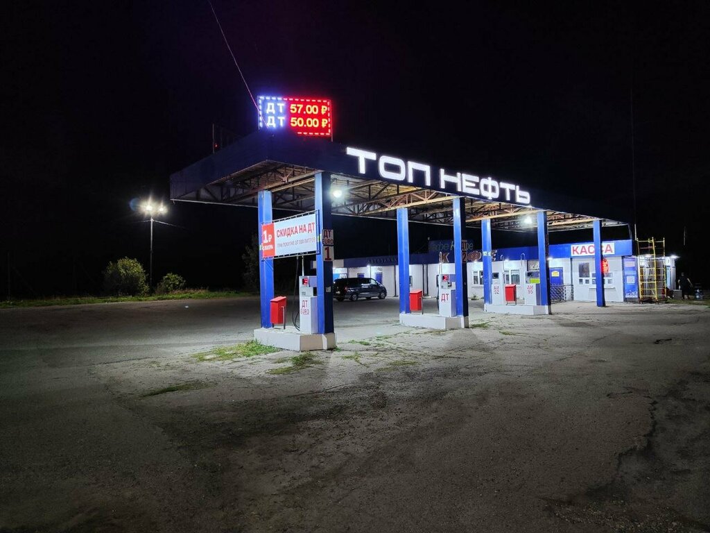 Benzin istasyonu Топ-Нефть, Ulyanovskaya oblastı, foto