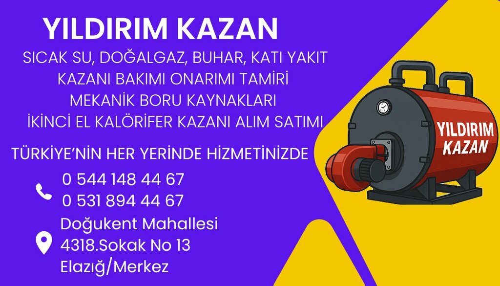 Kazan ve kazan ekipmanları Yıldırım Kazan Bakım Onarım, Elazığ, foto