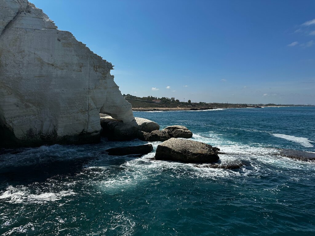 Turistik yerler Rosh HaNikra Grottoes, Kuzey, foto