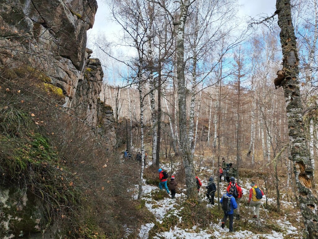Dağ zirvesi Берёзовая гора, Hakasya, foto