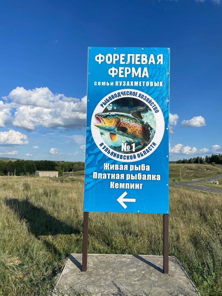 Balık çiftçiliği ve toptancıları Форелевое хозяйство семьи Кузахметовых, Ulyanovskaya oblastı, foto