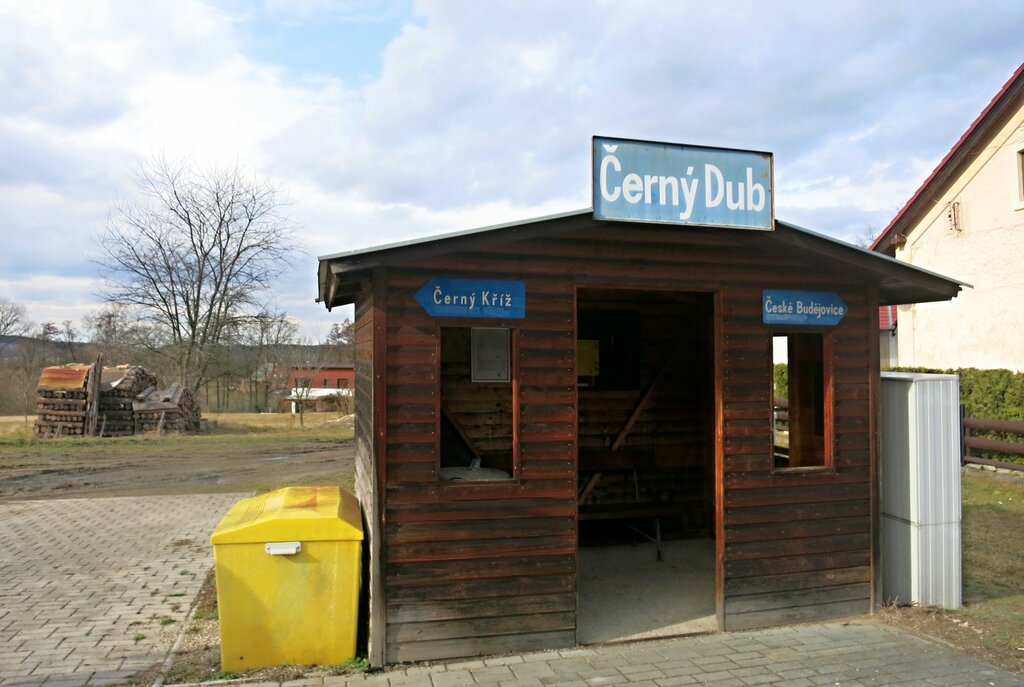 Tren istasyonu Černý Dub, Güney Bohemya Bölgesi, foto