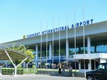 Tashkent International Airport, uluslararası havayolları terminali (Kumaryk Street No:13, Sergeli District), havaalanı terminali  Taşkent'ten