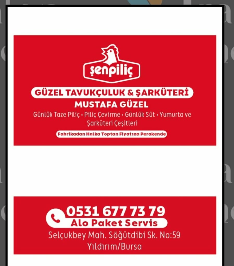 Kasap, şarküteri Şenpiliç Güzel Tavukçuluk, Bursa, foto