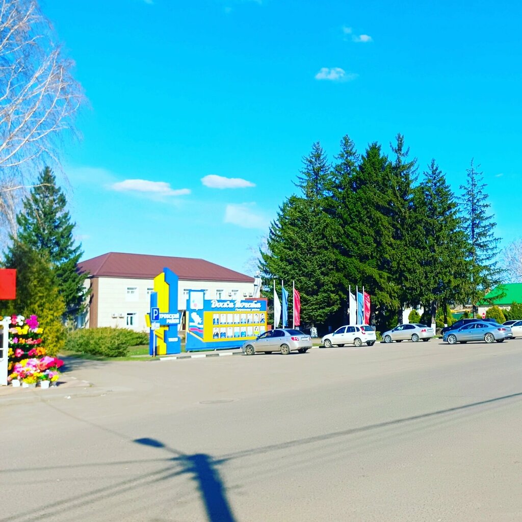 Dekorasyon ve süsleme, onur panosu Доска почёта, Tambovskaya oblastı, foto