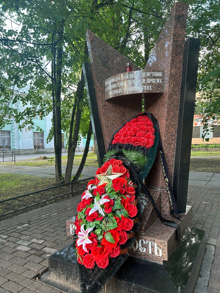 Anıt, heykel Участникам боевых действий в Афганистане, Чечне и других военных конфликтах, Tosno, foto