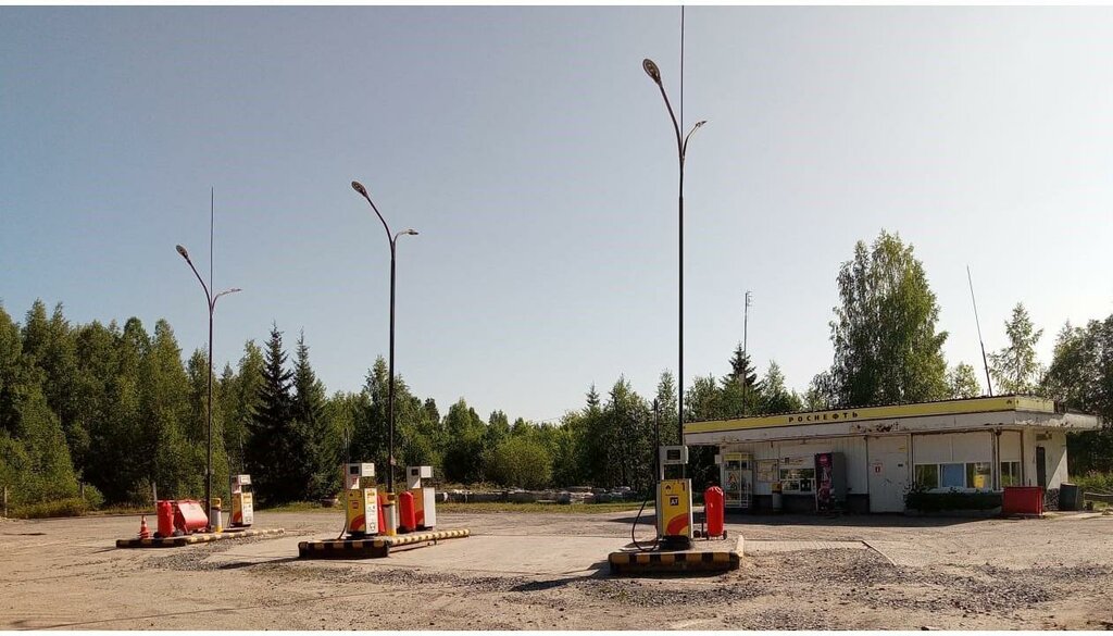 Benzin istasyonu Rosneft, Arhangelskaya oblastı, foto