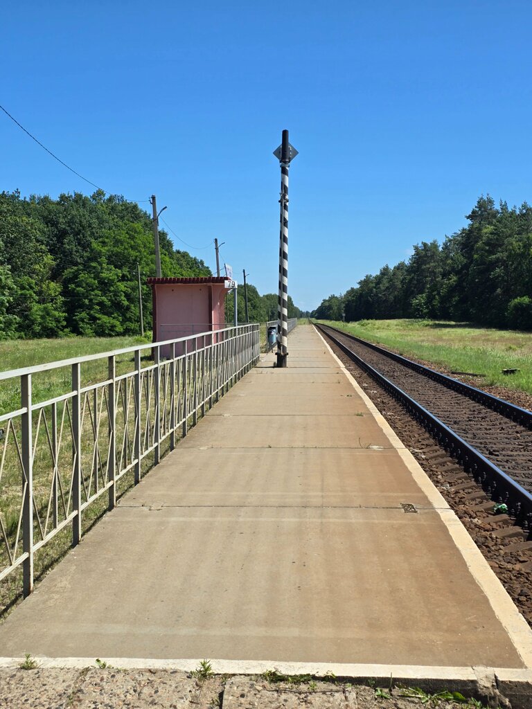 Tren istasyonu prypynačny punkt Paŭstyń, Minskaya oblastı, foto