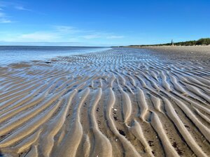 Пляж (Archangel Region, Severodvinsk, mikrorayon ostrov Yagry), plaj  Severodvinsk'ten