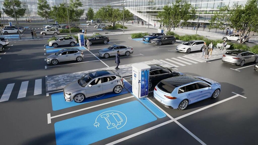 Elektrikli oto şarj istasyonları AtomEnergo, Moskova, foto