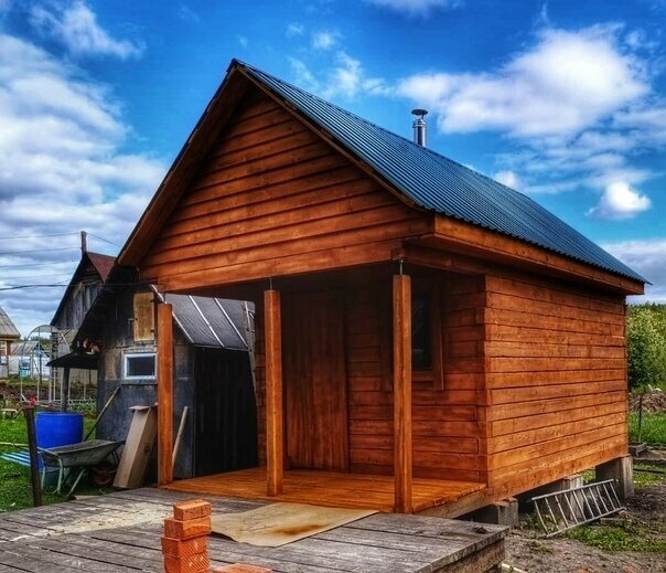 Hamam ve sauna inşaatı Raskat, Kemerovo, foto