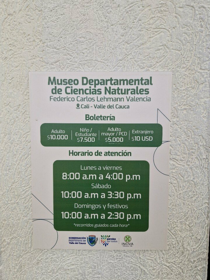 Müzeler ve sanat galerileri Departmental Museum of Natural Sciences, Cali, foto