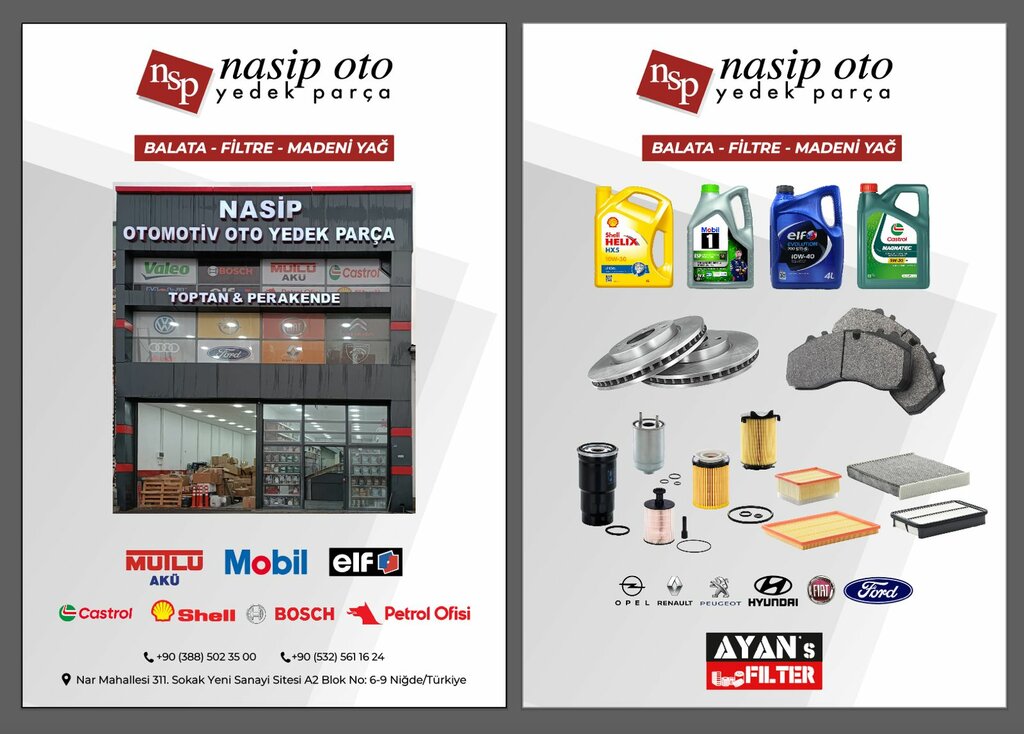 Otomobil yedek parçaları NSP Otomotiv Oto Yedek Parça Sanayi Ve Ticaret Limited Şirketi, Niğde, foto