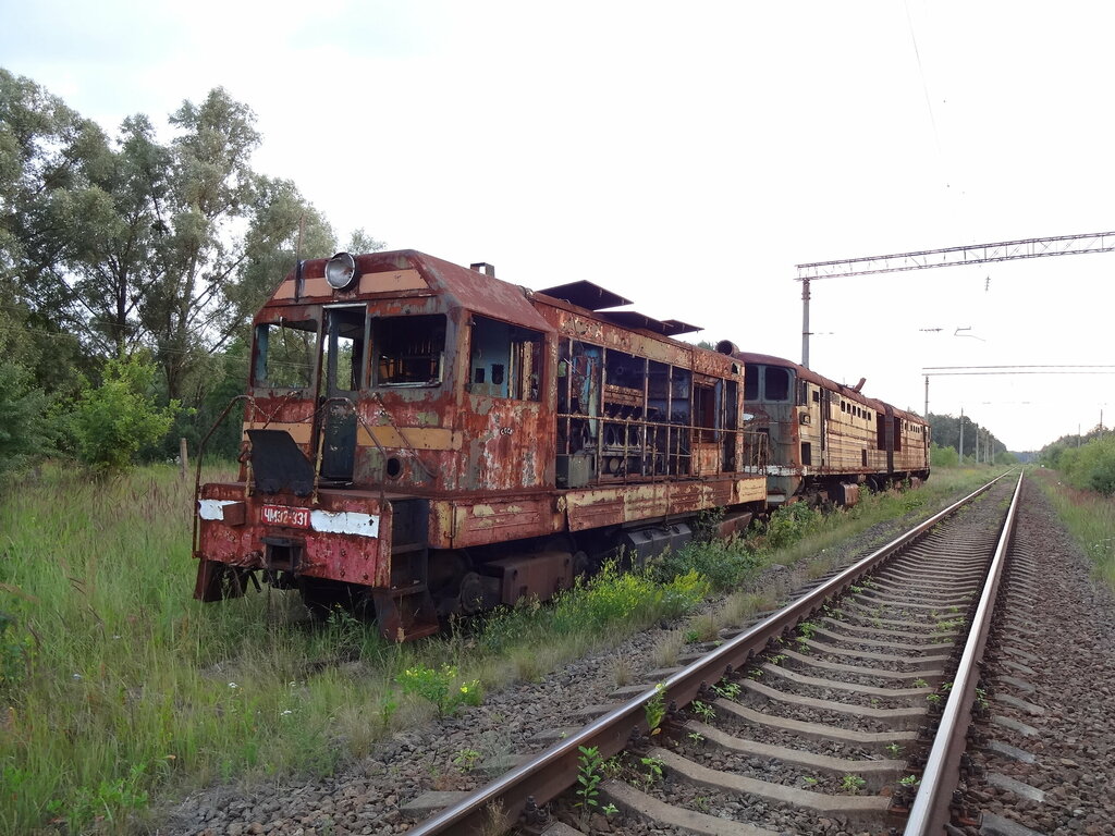 Teknoloji anıtı Тепловоз ТЕЗ-6756, Gomelskaya oblastı, foto