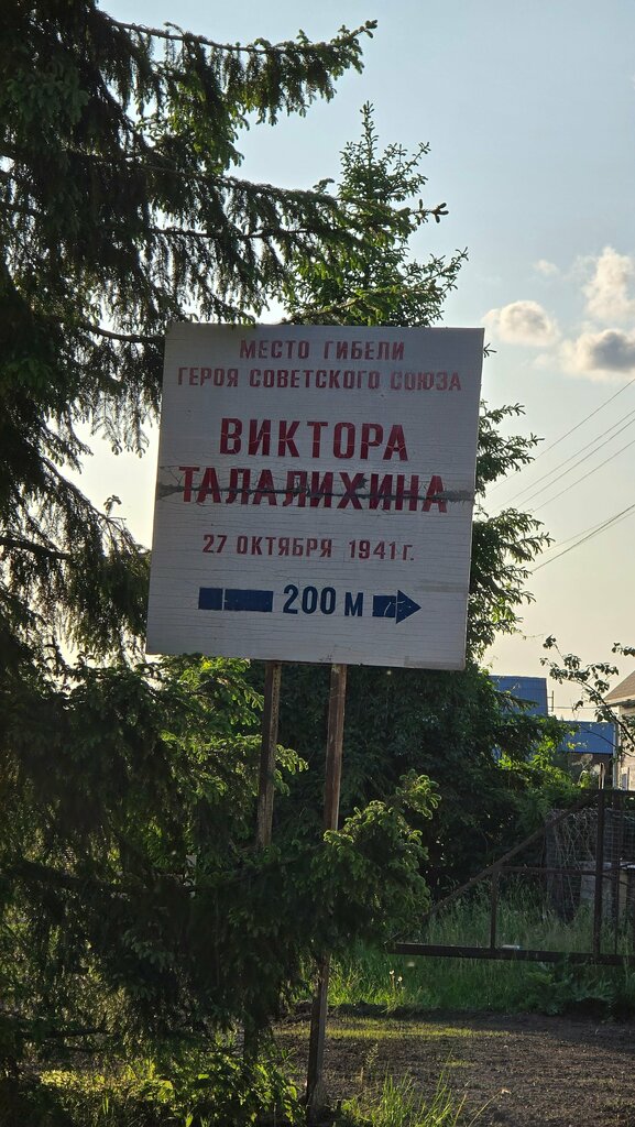 Anıt, heykel В.В. Талалихин, Moskova, foto