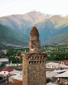 Минарет XVII-XVIII вв. (Republic of Daghestan, Rutulskiy rayon, selo Shinaz), cami  Dağıstan'dan