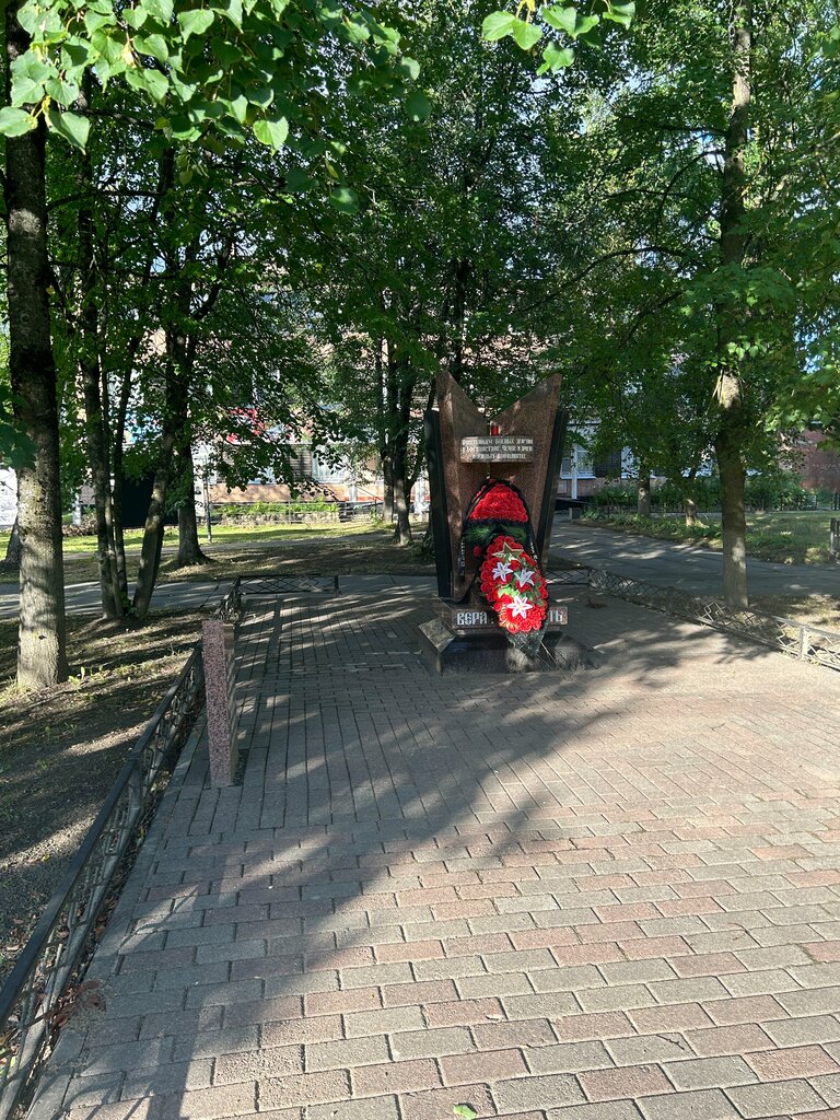 Anıt, heykel Участникам боевых действий в Афганистане, Чечне и других военных конфликтах, Tosno, foto