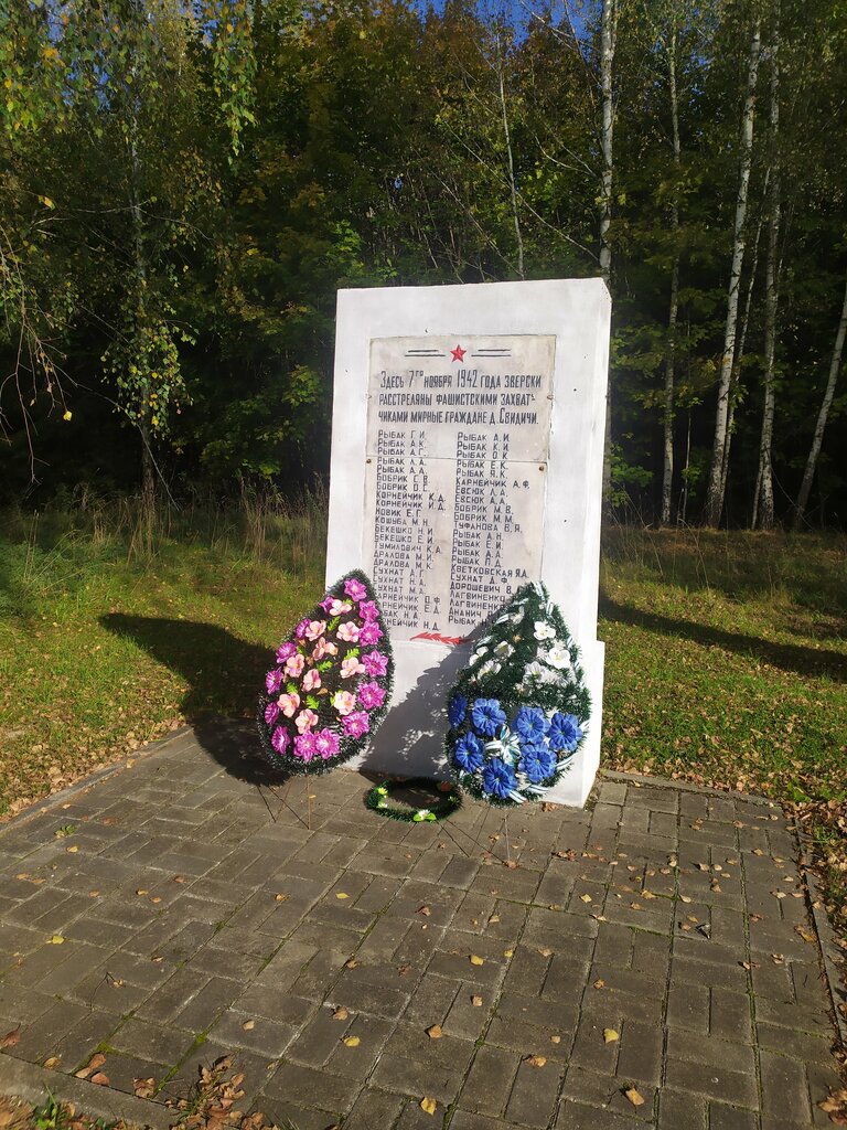 Anıt, heykel Жертвам фашизма, Minskaya oblastı, foto