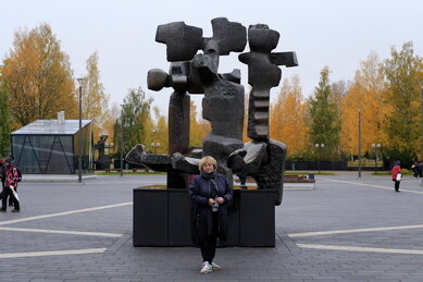 Park, sokak heykeli Muuttolinnut, Lappeenranta, foto