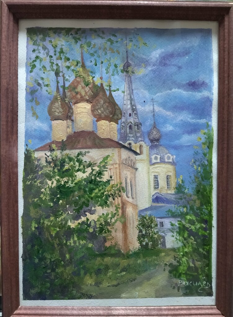 Ortodoks kiliseleri Chasovnya Troitsy Zhivonachalnoy pri tserkvi Troitsy Zhivonachalnoy V Pistsovo, İvanovskaya oblastı, foto