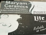 Maryam ceramic (Province of Sindh, Karachi, Firdous Colony, 3rd Street), seramik fayans  Karaçi'den