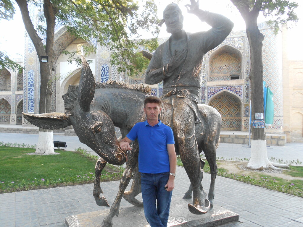 Heykel ve mezarlık taşı üreticileri Nasreddin Hodja Monument, Buhara, foto