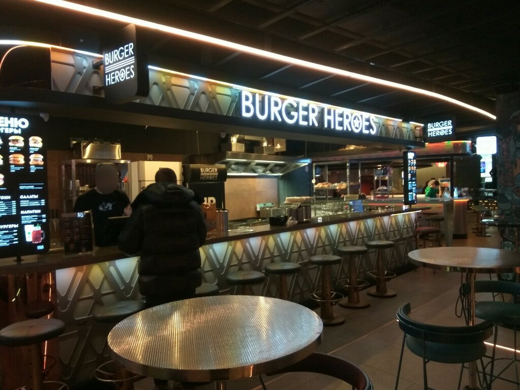 Kafe Burger Heroes, Moskova, foto