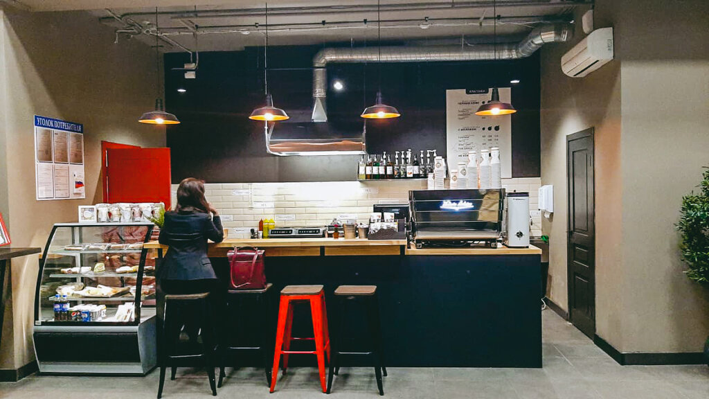 Kahve dükkanları Chashka, Moskova, foto