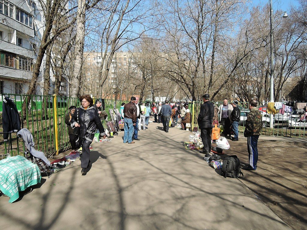 Pazarlar ve çarşılar Bloshinyj rynok, Moskova, foto